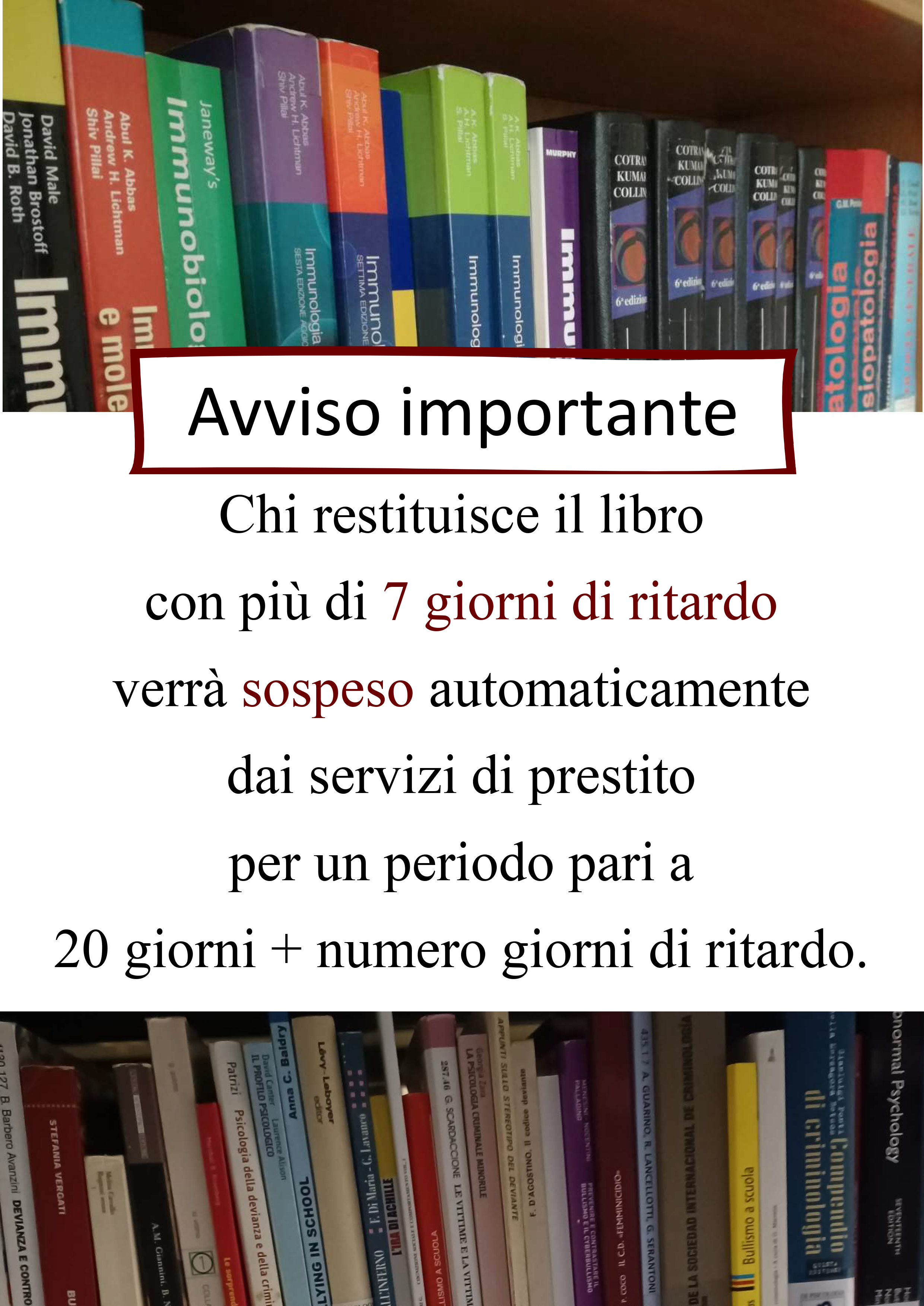 Restituzione volumi in prestito | Biblioteca della Facoltà di Medicina ...